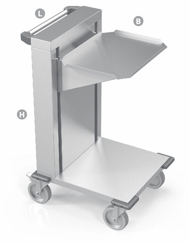 DISPENSER TROLLEY FOR TRAYS | Steelior